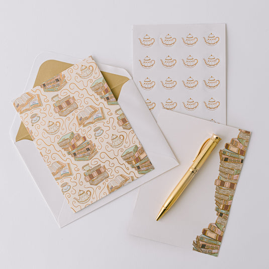 Cozy Book Stack Luxury Stationery Set – Hester & Cook