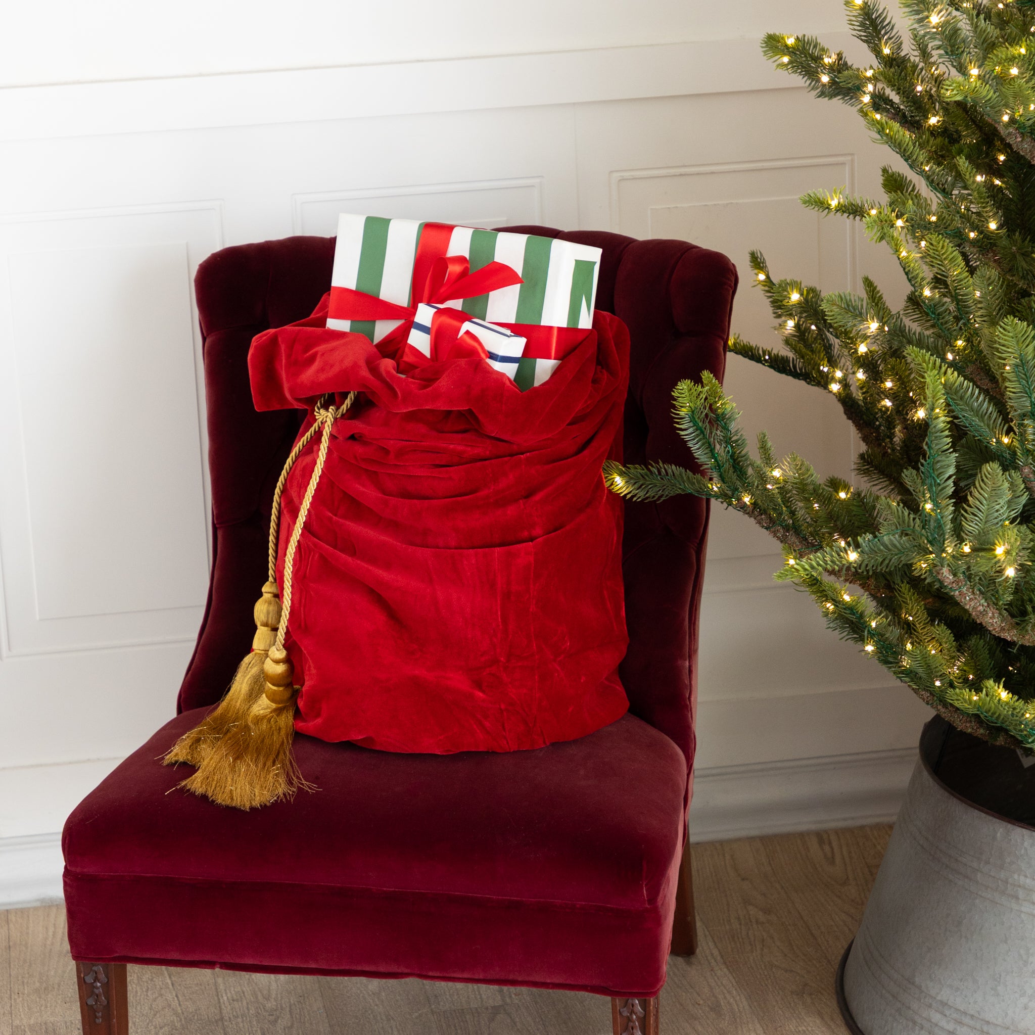 Red Velvet Santa Bag XL – Hester & Cook