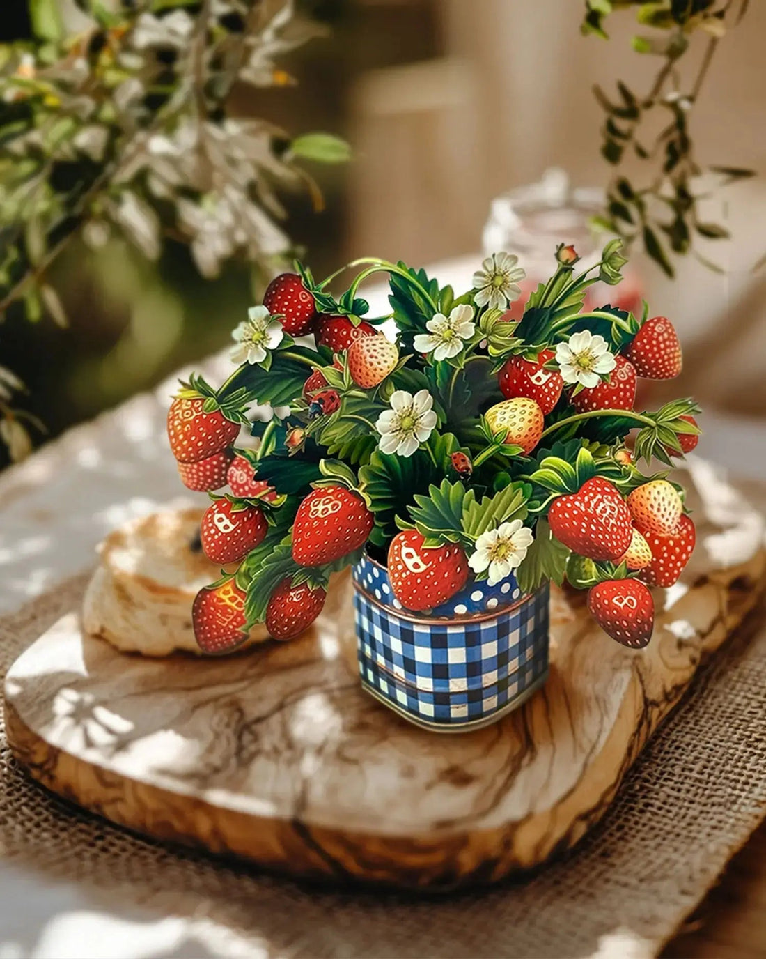 Mini Strawberry Blossom Pop Up Flower Bouquet – Hester & Cook