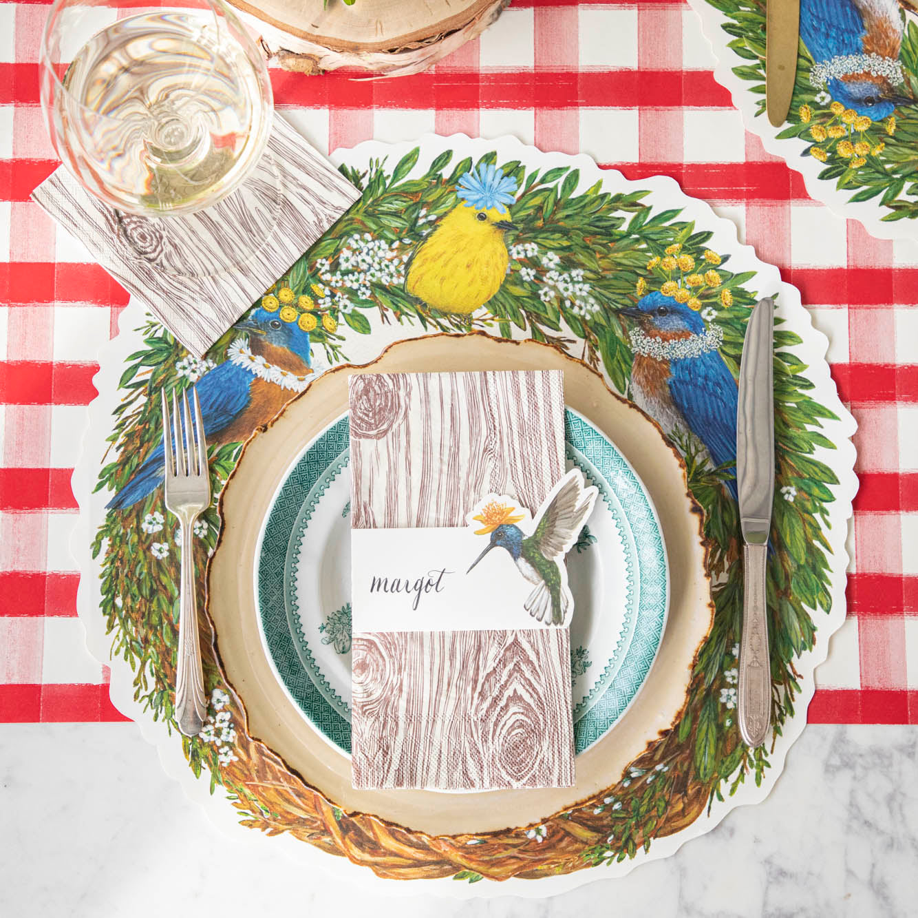 Die-cut Songbird Wreath Placemat – Hester & Cook