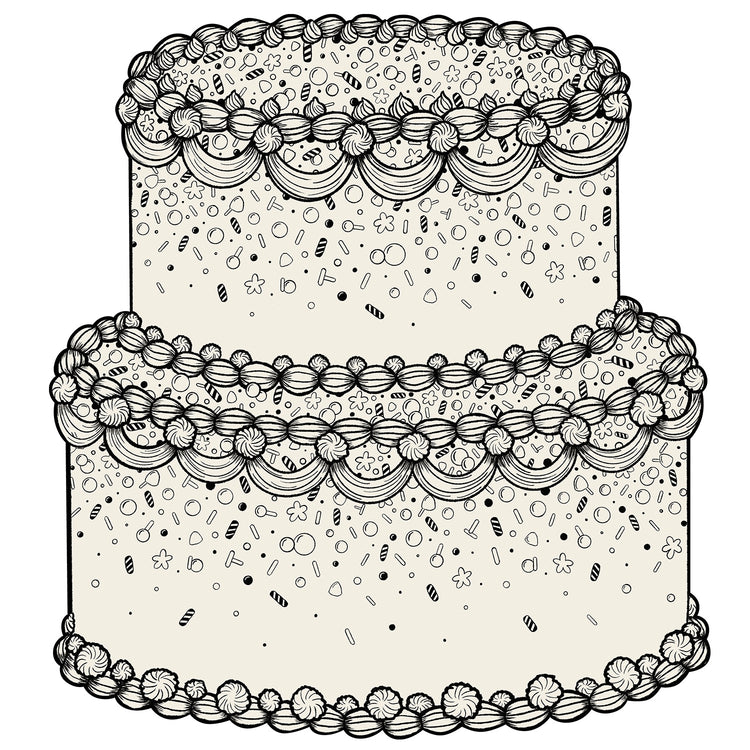 Die-cut Coloring Birthday Cake Placemat – Hester & Cook