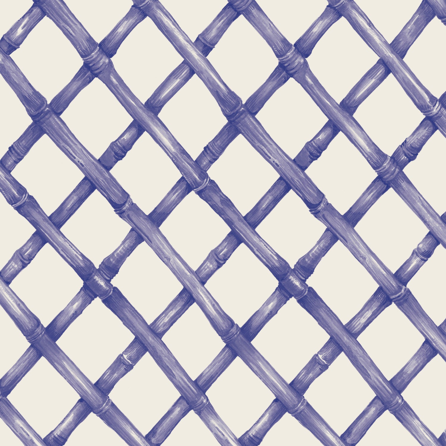 Blue Lattice Wallpaper – Hester & Cook