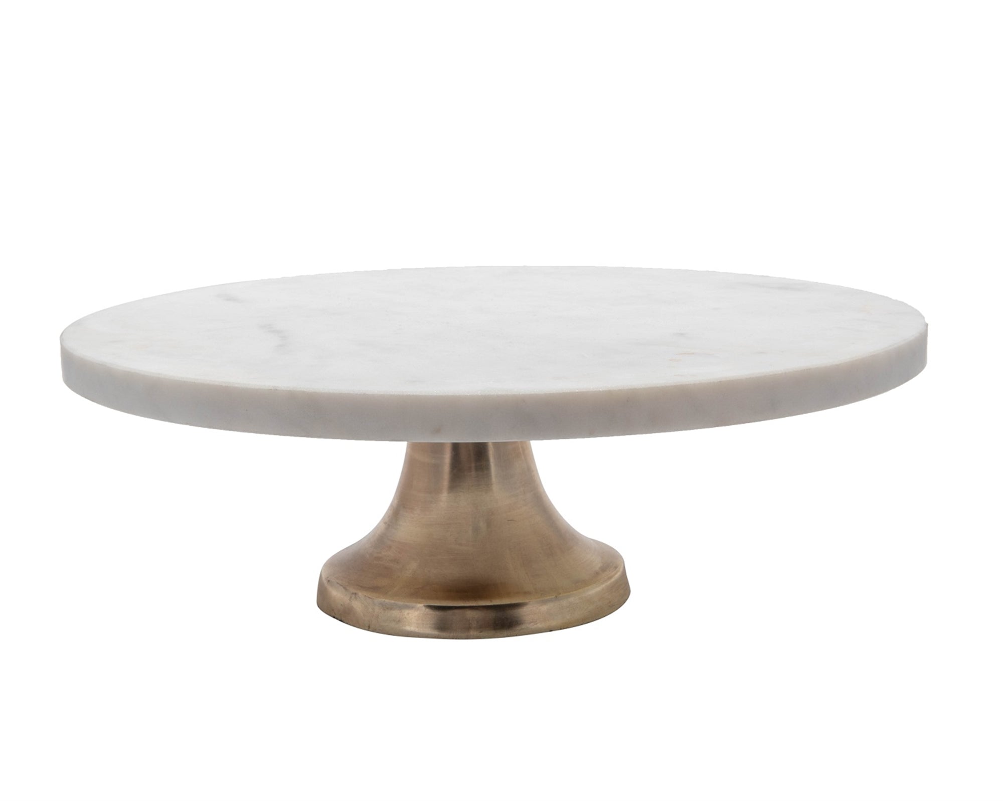 Marble Cake Plate with Antique Brass Base – Hester & Cook