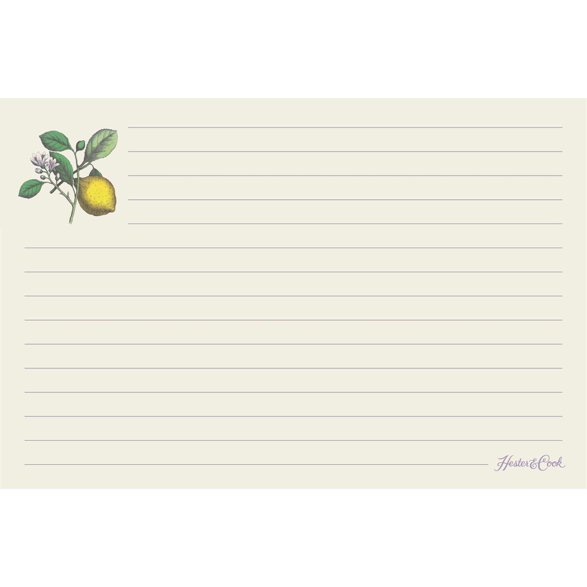 Lemon Recipe Card – Hester & Cook