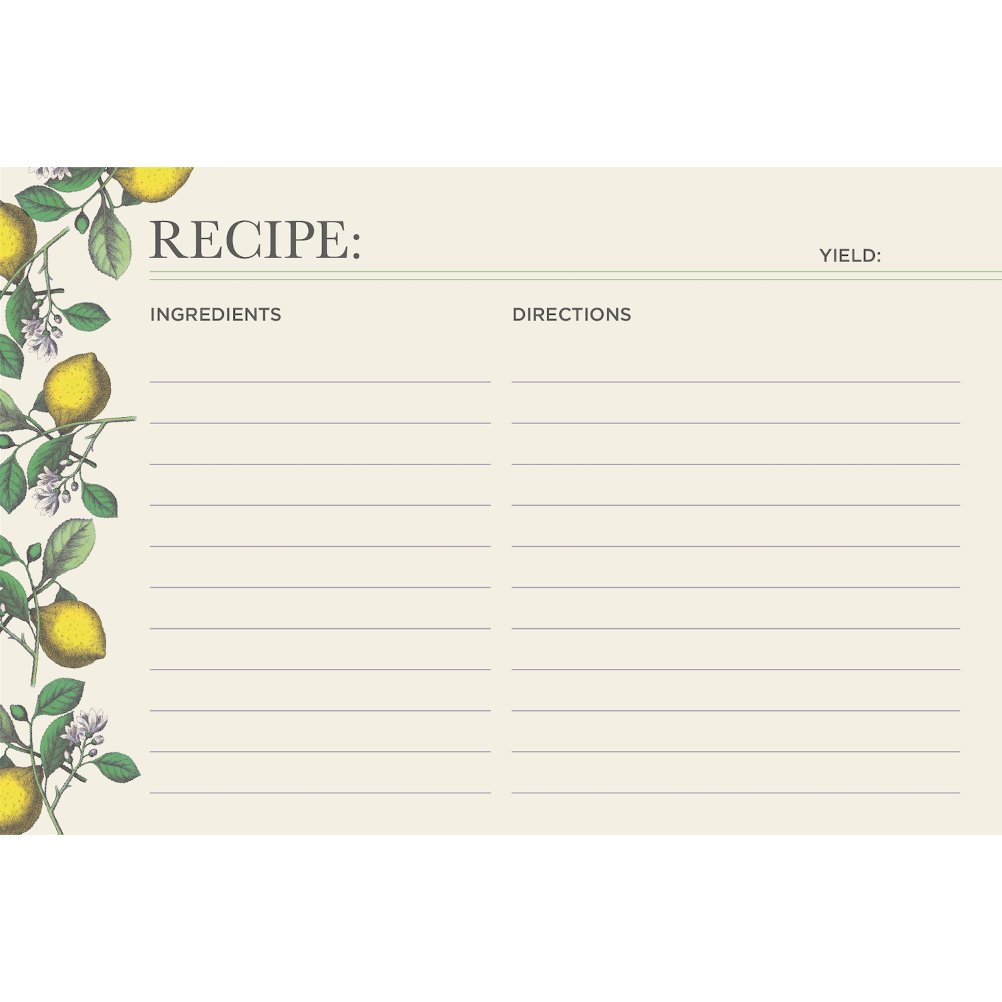 Lemon Recipe Card – Hester & Cook