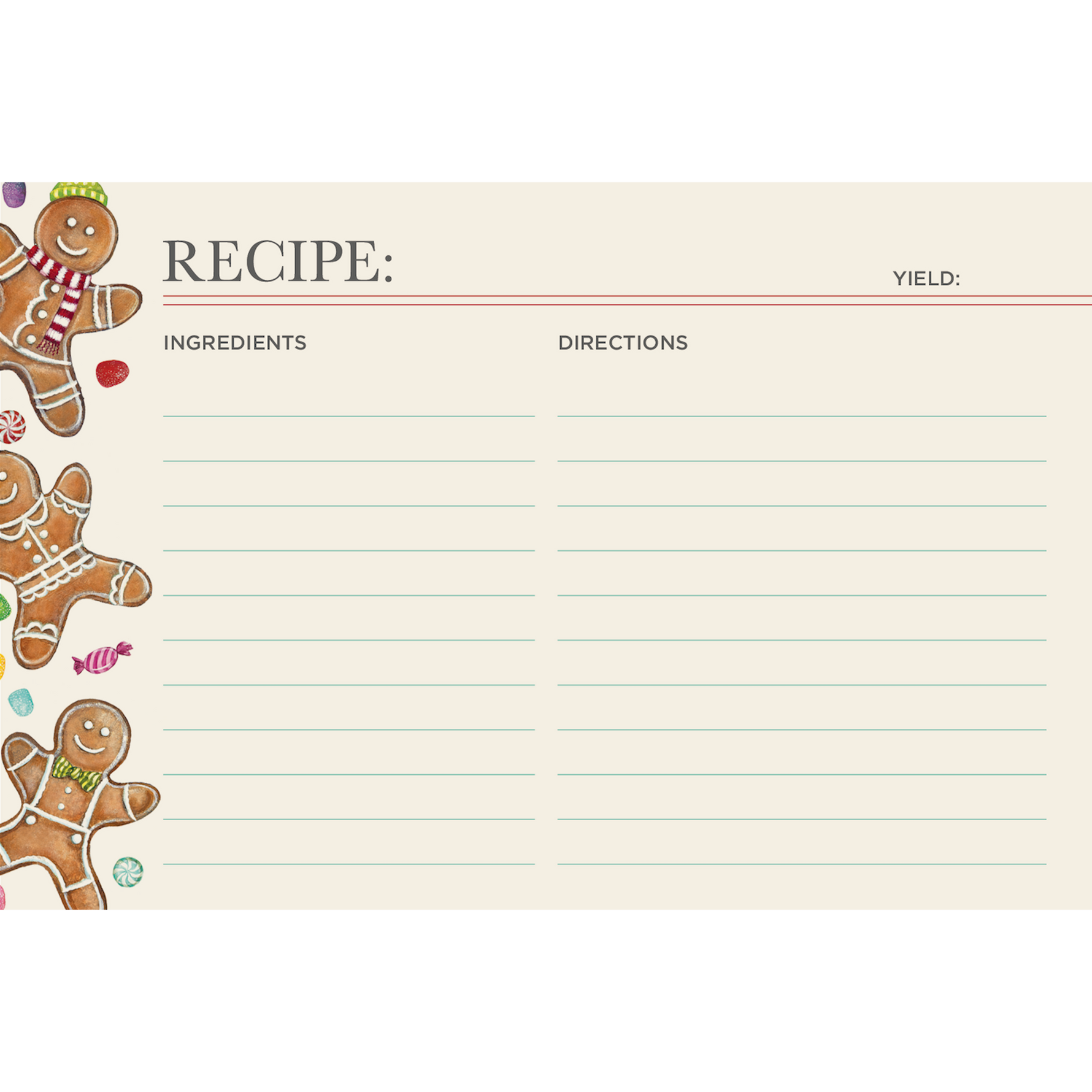 Gingerbread Man Recipe Card – Hester & Cook