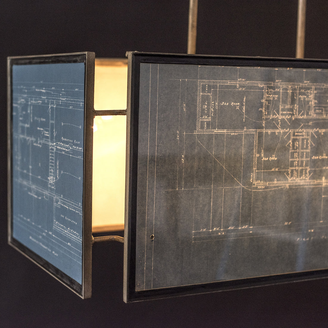 Custom Vintage Blueprint Lighting | Lighting Fixtures – Hester & Cook
