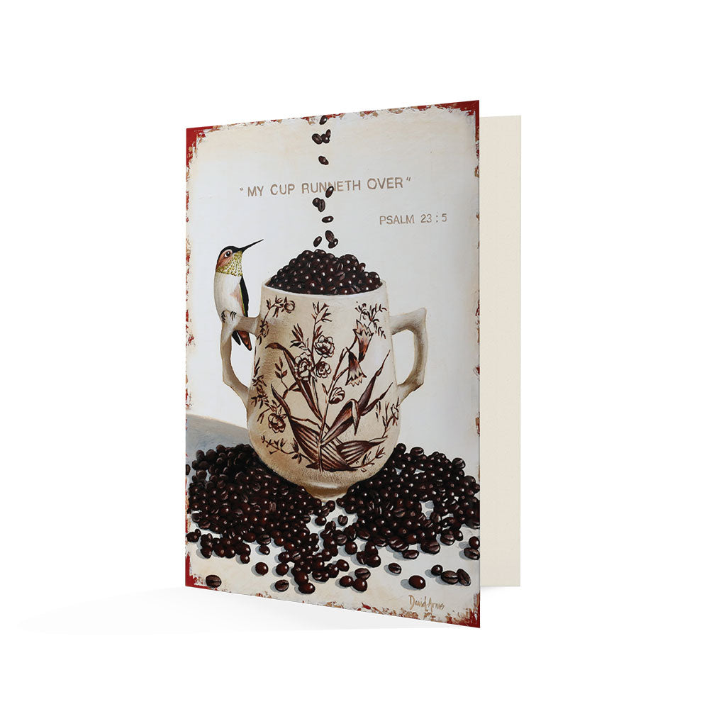 My Cup Runneth Over (Coffee Beans) Notecard – Hester & Cook